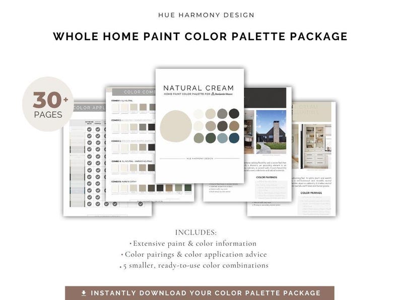Natural Cream Benjamin Moore Whole House Paint Color Palette Natural ...
