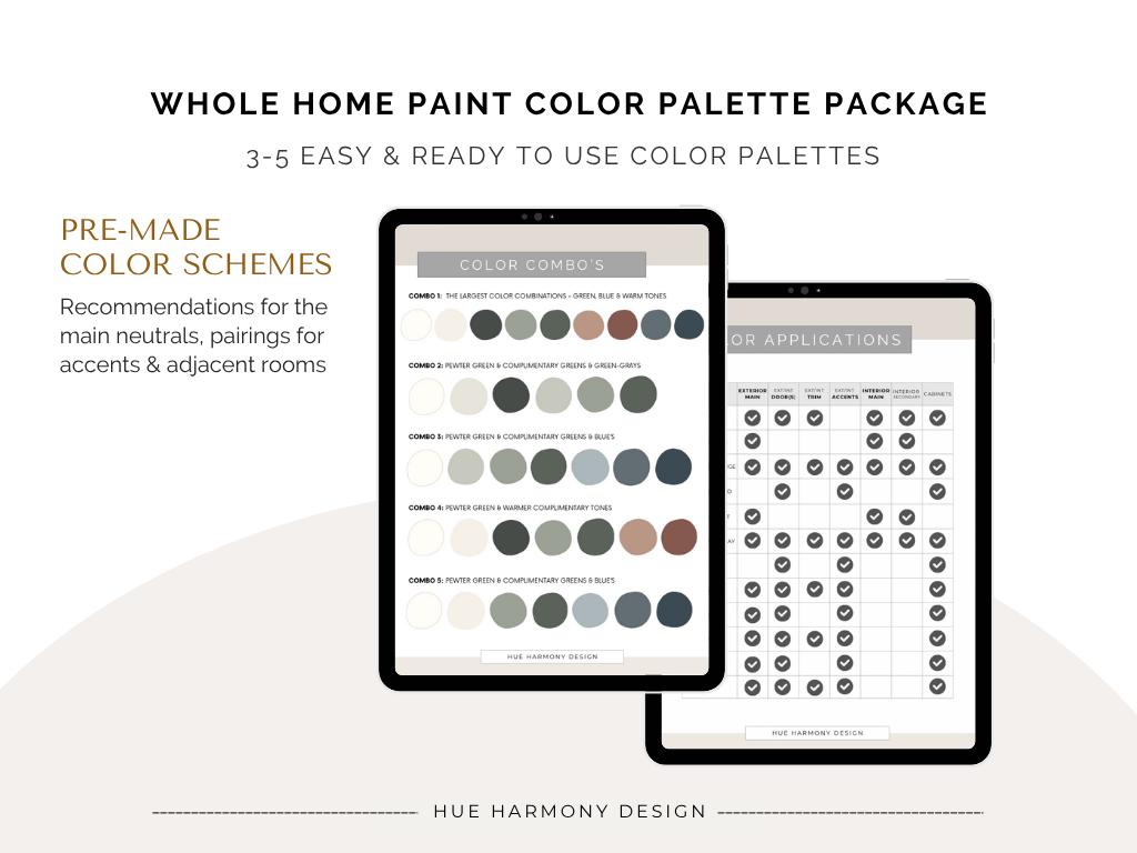 Pewter Green Sherwin Williams Paint Palette Whole Home Paint Color ...