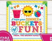 Buckets of Fun Gift Tag Summer Teacher Gift Tag Teacher - Etsy