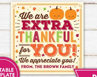 Editable Thanksgiving Gift Tag Pumpkin Pie Gift Tag Any Way - Etsy