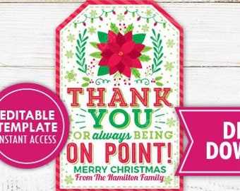 Christmas Cookie Gift Tag Holiday Oh Snap Thanks (Instant Download) - Etsy