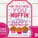 Valentines Gift Tag Wishing You Muffin but a Valentine's Day Homemade ...
