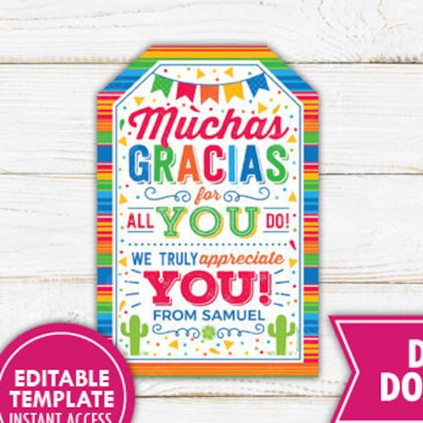 Muchas Gracias - Etsy