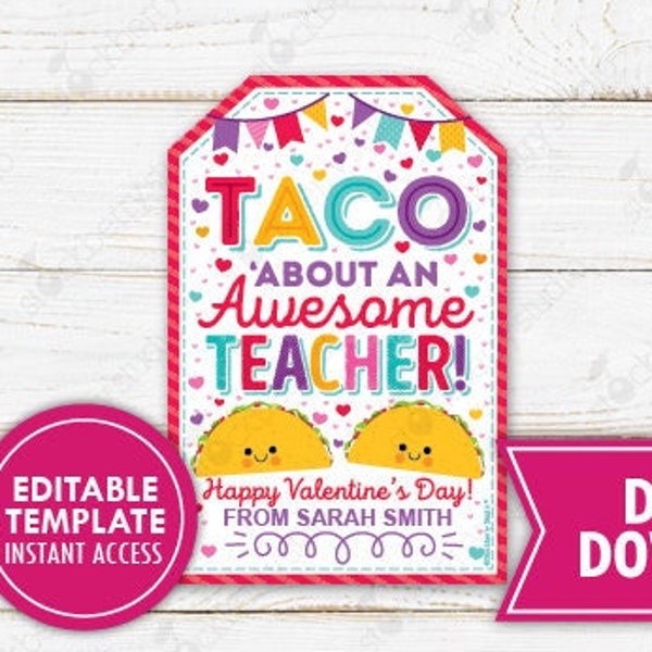 Taco Valentine Card - Etsy