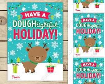 Christmas Gift Tags Hope Your Holiday is Dough-lightful - Etsy