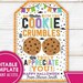 Halloween Cookie Thank You Gift Tag Printable Cookie Crumble Label ...