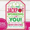 Christmas Lottery Gift Tag Printable, Wishing You a Lotto Joy, Work ...