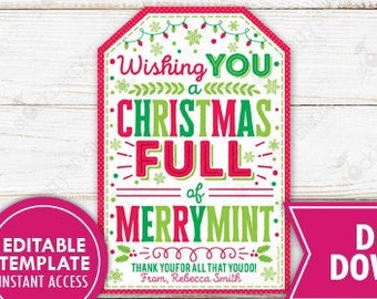 Printable Thank You for Your Involve-mint Encourage-mint - Etsy