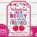 Valentine Fruit Snacks Printable Gift Tag Berry Glad We're Friends ...