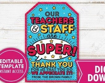 Superhero Staff Appreciation - Etsy