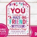 Valentine Maze Gift Tag Printable You Are an A-maze-ing Friend ...