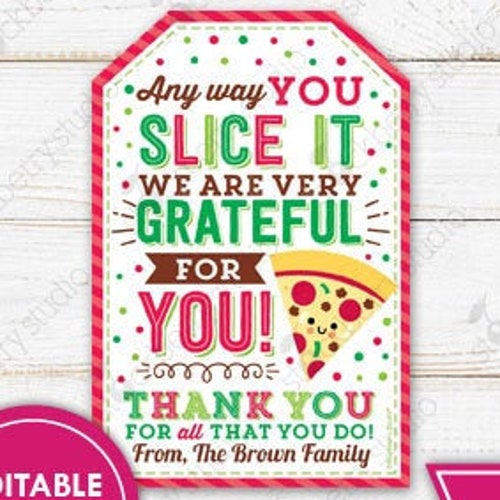 Printable/editable Any Way You Slice It We Are Grateful for - Etsy