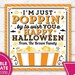 Halloween Popcorn Gift Tag Popping by to Say Thank You Printable ...