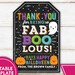 Halloween Gift Tag Halloween Appreciation Tag Fab Boo Lous Teacher Tag ...