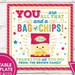 Chips Gift Tag Printable You Are All That and a Bag of Chips Tag ...