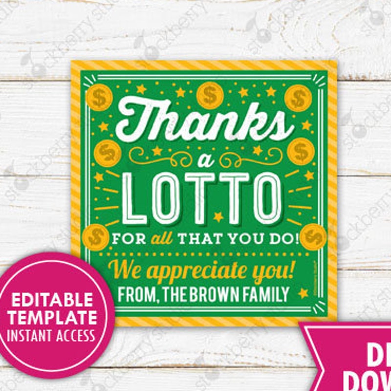 Lotto Ticket Appreciation - Etsy