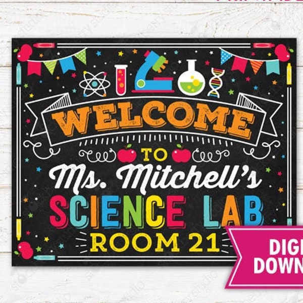 Welcome Sign Science Class - Etsy