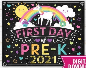 First Day of Pre K | Etsy