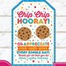 Chip Chip Hooray Gift Tag Teacher Appreciation Cookie Thank You Tag ...