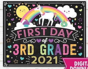 3rd Grade Sign | Etsy