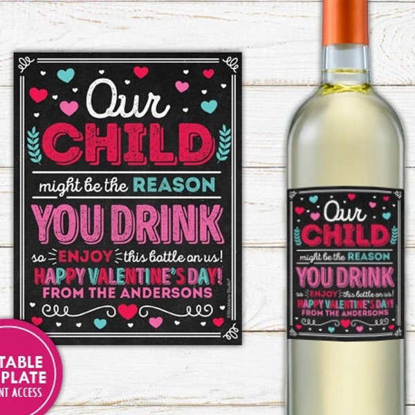 Teacher Valentine Label - Etsy