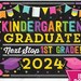 Kindergarten Graduation Sign Girl Last Day of Kindergarten Sign Last ...