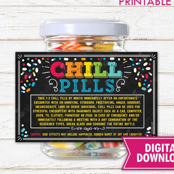 Chill Pill Label - Etsy