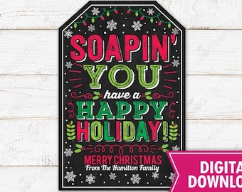 Christmas Gift Tags Gifting You A Cup of Cheer for All - Etsy