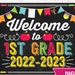 Welcome to 1st Grade Sign First Grade Teacher Sign Printable - Etsy