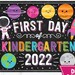 Space First Day of Kindergarten Sign Rocket First Day of - Etsy