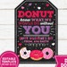 Valentine's Day Donut Gift Tags Editable Teacher Appreciation Donut ...