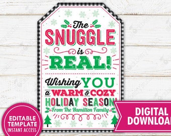 Printable the Snuggle is Real Buffalo Check Plaid Blanket - Etsy