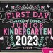 Princess First Day of Junior Kindergarten Sign Instant - Etsy