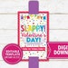 Valentine Slap Bracelet Card Printable Slappy Valentine's Day Gift Tag ...