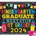 Kindergarten Graduation Sign Printable Last Day of Kindergarten Sign ...