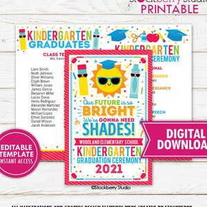 Kindergarten Graduation Program Future is so Bright Prekindergarten ...