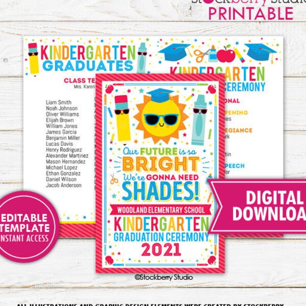 Preschool Graduation Program - Etsy