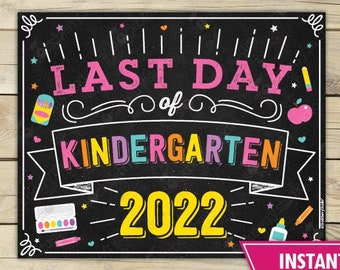 Shark Last Day of Kindergarten Sign Shark Last Day of School | Etsy