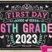 Princess First Day of 6th Grade Sign Instant Download Girl - Etsy