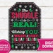 The Snuggle is Real Christmas Gift Tags Printable Secret Santa Gift Tag ...
