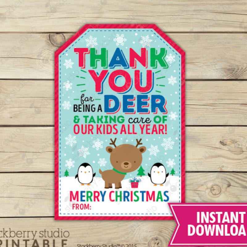 Teacher Christmas Tags - Etsy