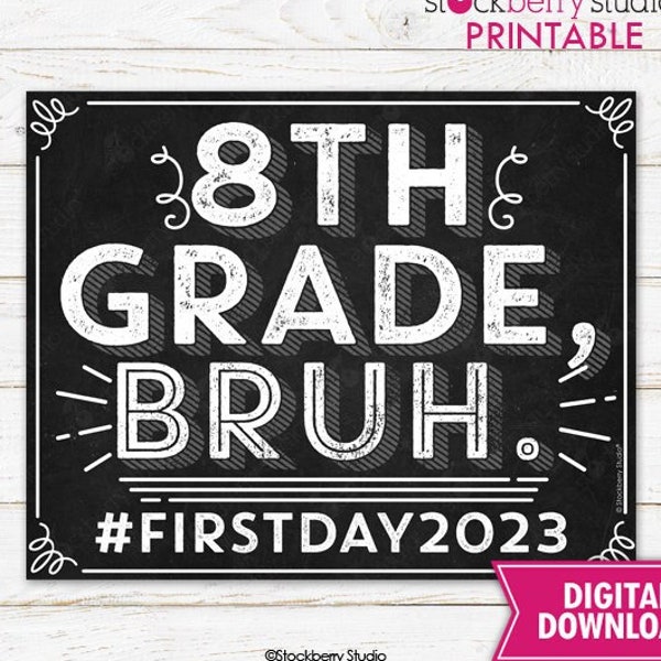 First Day of 8th Grade - Etsy