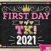 Princess First Day of TK Sign Printable Girl First Day of | Etsy