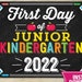 First Day of Junior Kindergarten Sign 1st Day of School - Etsy