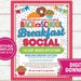 Back to School Breakfast Social Flyer PTO PTA Fundraiser Invite Meet ...