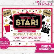 Printable Hollywood Classroom Decor, Movie Theme Classroom, Printable ...