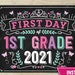 Princess First Day of 1st Grade Sign Instant Download Girl | Etsy