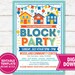 Neighborhood Block Party Invitation BBQ Picnic Summer Party ...