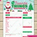 Christmas Teacher Survey Printable Teacher Favorite Things ...