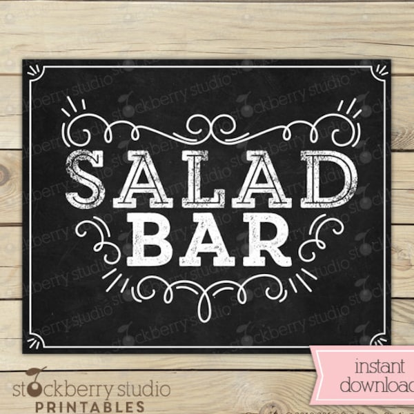 Salad Bar Sign - Etsy